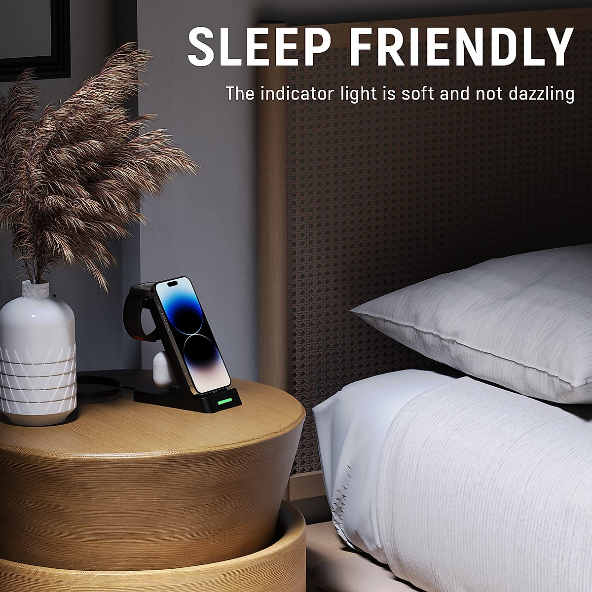 3 in 1 Charging Station for Apple Devices,Multiple Products Charger Dock Stand Adapter for iPhone14/13/12/11/X/8/7,Airpods Pro/3/2/1,Wireless Charger for iWatch Ultra 2/Ultra/9/8/7/6/SE/5/4/3/2 Black