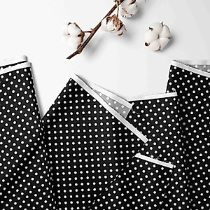 Bacati - 2 Pack Pin Dots Girls 100% Cotton Universal Baby US Standard Crib or Toddler Bed Fitted Sheets (PIN DOTS, Black/White)