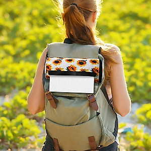 2 Pcs Car Paper Towel Holder Kitchen Waterproof Hanging Paper Towel Dispenser Cover Portable Foldable Paper Cover Case Storage Bags with Adjustable Strap for Kitchen Travel Car Camping Outdoor