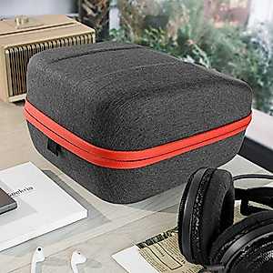 Geekria Shield Headphones Case Compatible with Audio-Technica ATH-AD700X, ATH-AD500X, ATH-AD900X Case, Replacement Hard Shell Travel Carrying Bag with Cable Storage (Dark Grey)
