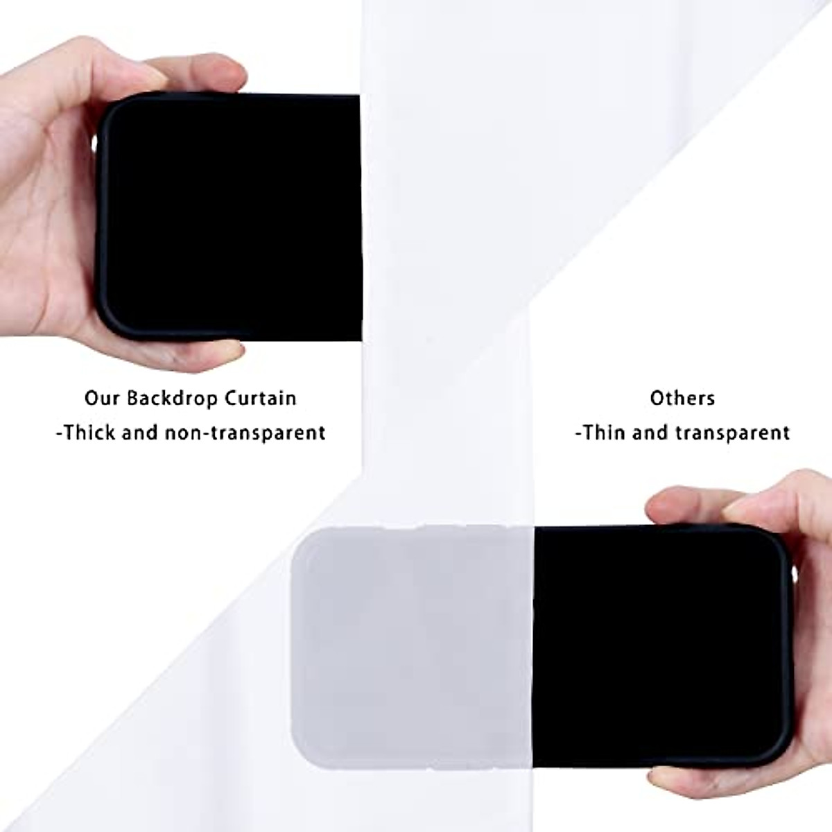 White Backdrop Curtain Polyester Backdrop for Wedding Party Baby Shower Birthday Photography Ceremony 5ft x 8ft 2 Panels