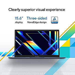 ASUS Vivobook 15 Laptop, 15.6” FHD (1920 x 1080) Display, Intel Core i3-1215U CPU, Intel UHD Graphics, 8GB RAM, 128GB SSD, Windows 11 Home in S Mode, Quiet Blue, F1504ZA-AS34