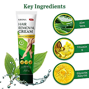 REJOPES Hair Removal Cream - Painless Flawless Depilatory Cream, Gentle & Soothing for Women and Men, 110g