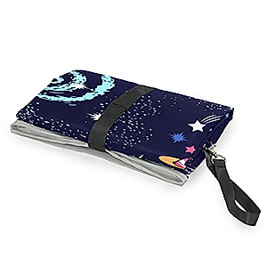 Baby Changing Pad, Space Galaxy Constellation Portable Diaper Bag Mat, Foldable Travel Changing Mat for Infants Newborns