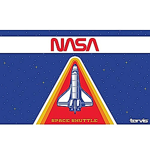 Tervis Triple Walled NASA Insulated Tumbler Cup Keeps Drinks Cold & Hot, 20oz - Stainless Steel, Retro Badge