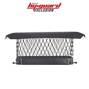 HY-Guard Galvanized Steel Chimney Cover - HY-C Black Chimney Cap, Single Bolt-On Chimney Fireplace Cover, Chimney Flue Cover to Fit On Existing Flue Tiles, Chimney Vent Cap with Hood Plate (9" x 13")