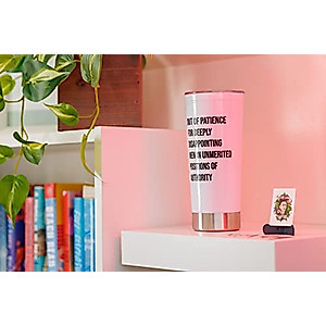GETBULLISH Out of Patience for Deeply Disappointing Men in Unmerited Positions of Authority Feminist Travel Mug in White