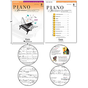 Piano Adventures Level 2B Learning Set By Nancy Faber - Lesson, Theory, Performance, Technique & Artistry Books & Juliet Music Piano Keys 88/61/54/49 Full Set Removable Sticker