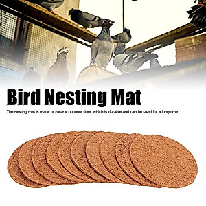 HEEPDD Breathable Dry Grass Mattress, 10Pcs Replacement Bird Nesting Pads Breeding Nests Bird Eggs Mat Coconut Fiber Mat