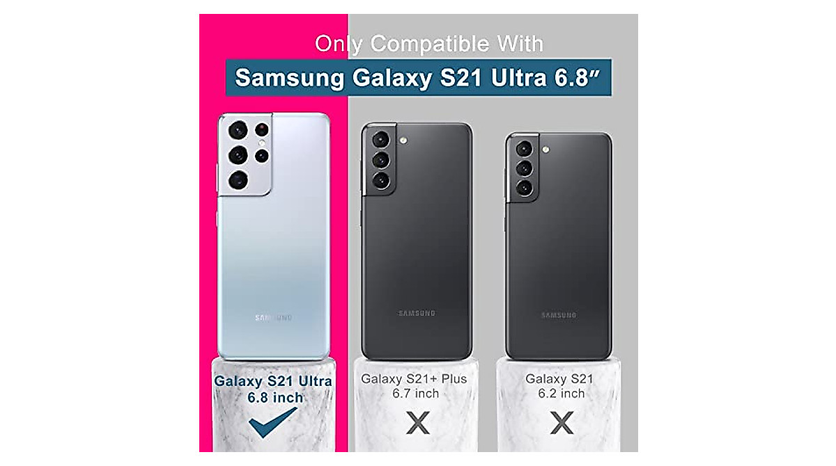 DEENAKIN Silicone Case for Galaxy S21 Ultra - Hot Pink