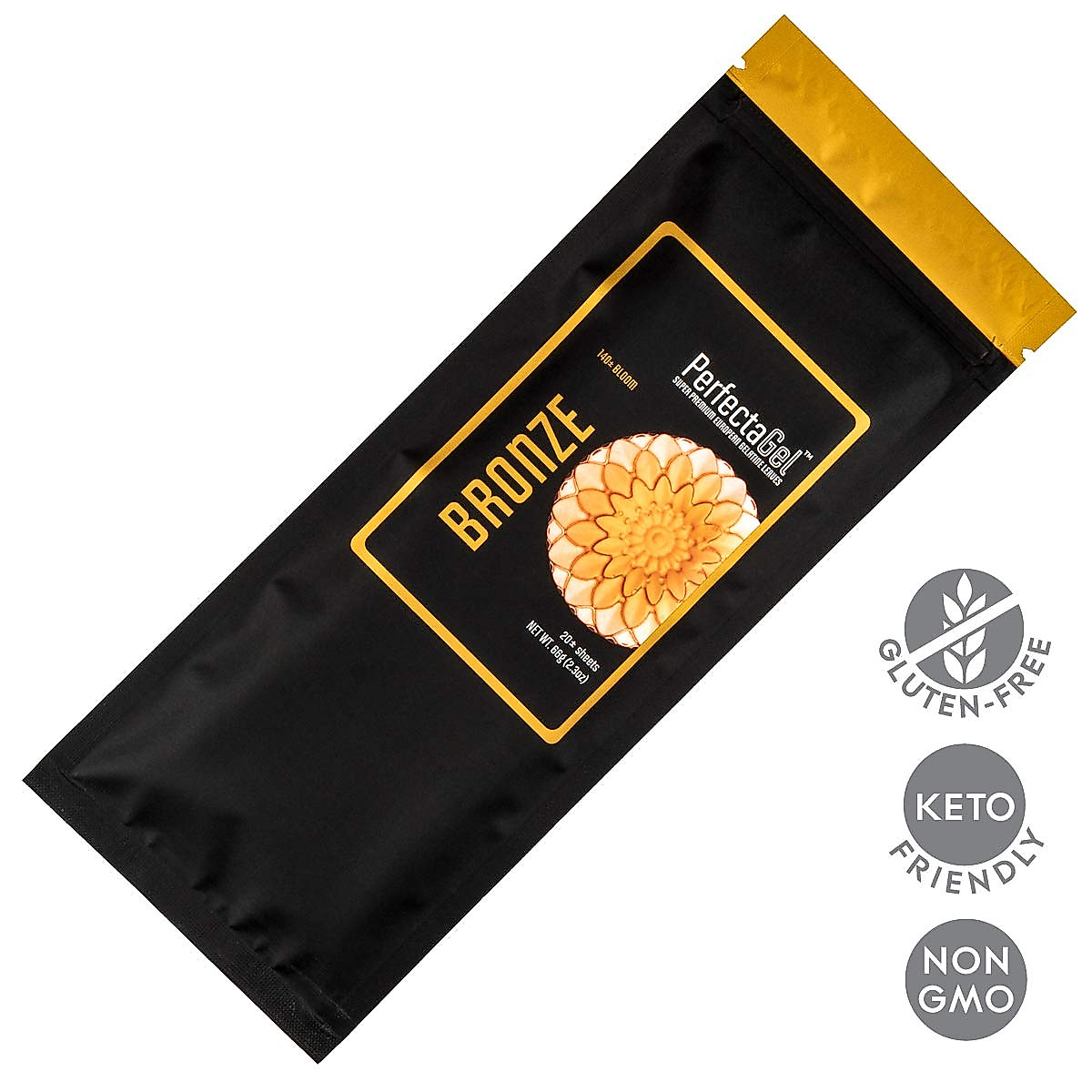 PerfectaGel Bronze Gelatin Sheets (140 Bloom) - 20 Sheets