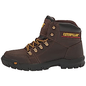 Cat Footwear Men's Outline Soft Toe Work Boot, Seal Brown, 9