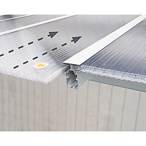 Palram - Canopia Olympia 10 Ft. x 10 Ft. Patio Cover Outdoor Canopy DIY Kit Outdoor Furniture Cover, Covered Pergola Roof to Protect from Sun, Rain, Snow, UV Protected Polycarbonate (White)