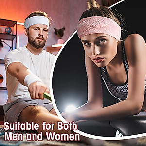 Geosar 40 Pcs Spa Headbands Bulk Spa Facial Headbands Adjustable Face Washing Headband Head Wrap Makeup Hair Wrap Double Layer Coral Fleece Hair Band for Bath Shower Sports Yoga