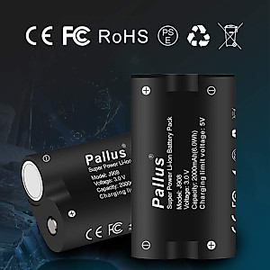 Pallus Lithium Xbox Controller Battery Pack Compatible for Xbox Series X|S/Xbox One/Xbox One S/Xbox One X Wireless Controller, 1 Pack 6000mWh Li-Ion Rechargeable Xbox Controller Battery Pack