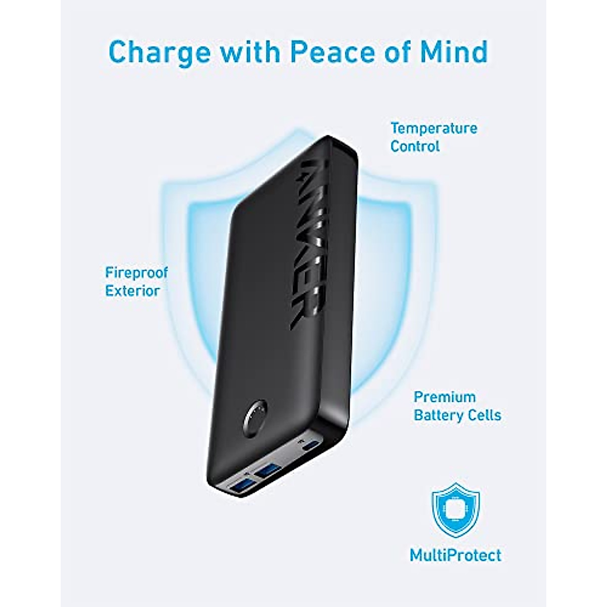 Anker Power Bank, 20,000mAh Portable Charger with USB-C Fast Charging, Works for iPhone 15/15 Plus/15 Pro/15 Pro Max, iPhone 14/13/12 Series, Samsung, iPad Pro, AirPods, Apple Watch, and More