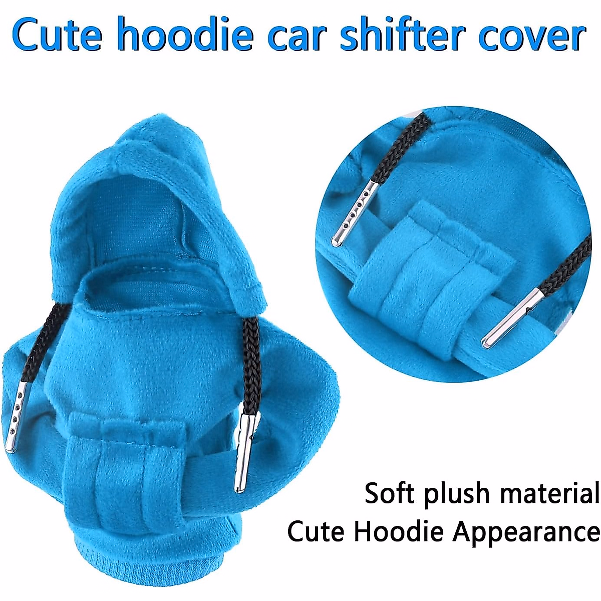 Jorlzeut 2023 New Car Gear Shift Cover Hoodie Car Gear Shift Cover, Mini Hoodie for Car Shifter, Car Gear Shift Knob Hoodie, Hoodie Shift Knob Cove（2PCS ）