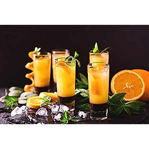 JoyJolt Hue Colored Shot glass Set, 6 Piece Shot Glasses - 2-Ounces.