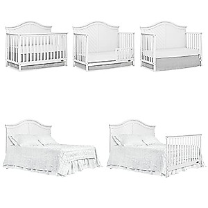 Dream On Me Kaylin 5-in-1 Convertible Crib in White, Greenguard Gold Certified 56x31x47 Inch (Pack of 1)