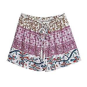 New Print Shorts, Thenlian Fashion Women Sexy Hot Pants Summer Casual Shorts High Waist Short Pants (L, PURPLE)