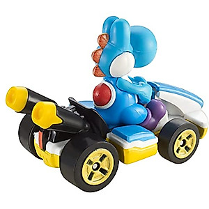 Hot Wheels Mario Kart Vehicle 4-Pack, Set of 4 Fan-Favorite Characters Includes 1 Exclusive Model, Collectible Gift for Kids & Fans Ages 3 Years Old & Up