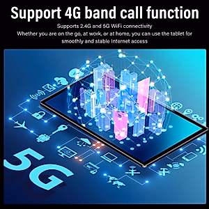 2 in 1 Tablet, 10.1 Inch Tablet with Keyboard, 8GB RAM 256GB ROM, Octa Core Processor, 16MP Camera, 5G WiFi, FHD Tablet for Android 12 (US Plug)