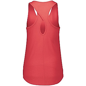 Augusta Sportswear Womens Lux Tri-Blend Tank, Red Heather, XL
