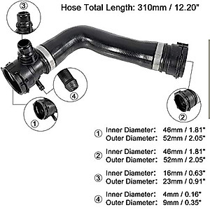 Engine Upper Radiator Coolant Water Hose Pipe, Car Radiator Coolant Water Hose from Expansion Tank for BMW 17127540127