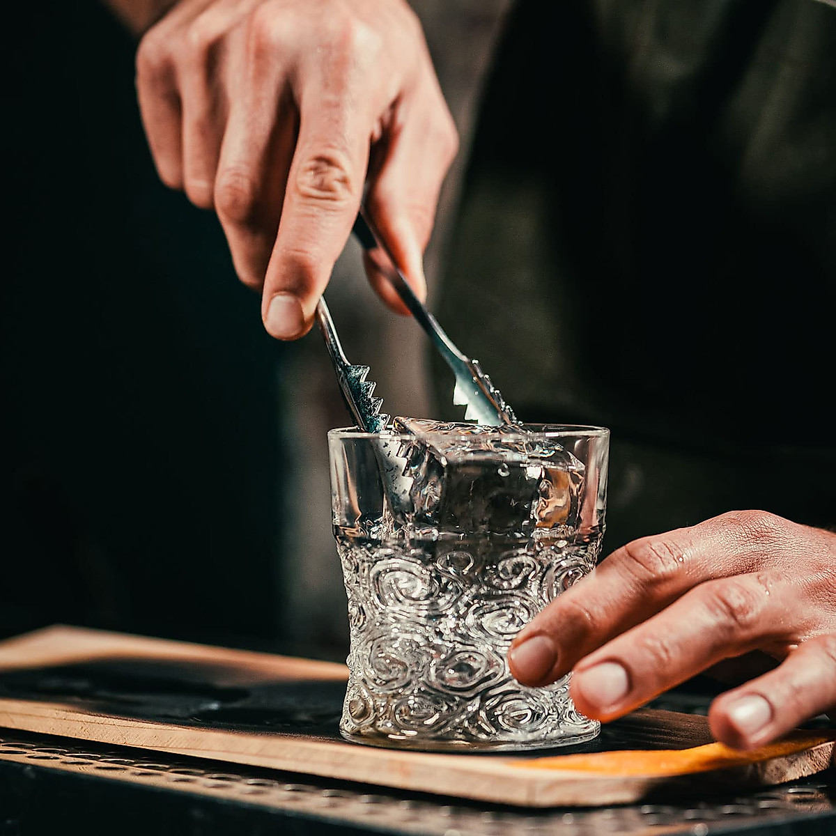 HISTORY COMPANY New Orleans “French Quarter” Old-Fashioned Crystal Cocktail Glass 2-Piece Set (Gift Box Collection)