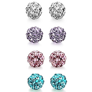 ORAZIO 6-8 Pcs 14G 316L Stainless Steel CZ Nipple Piercing Barbell Belly Button Ring for Women
