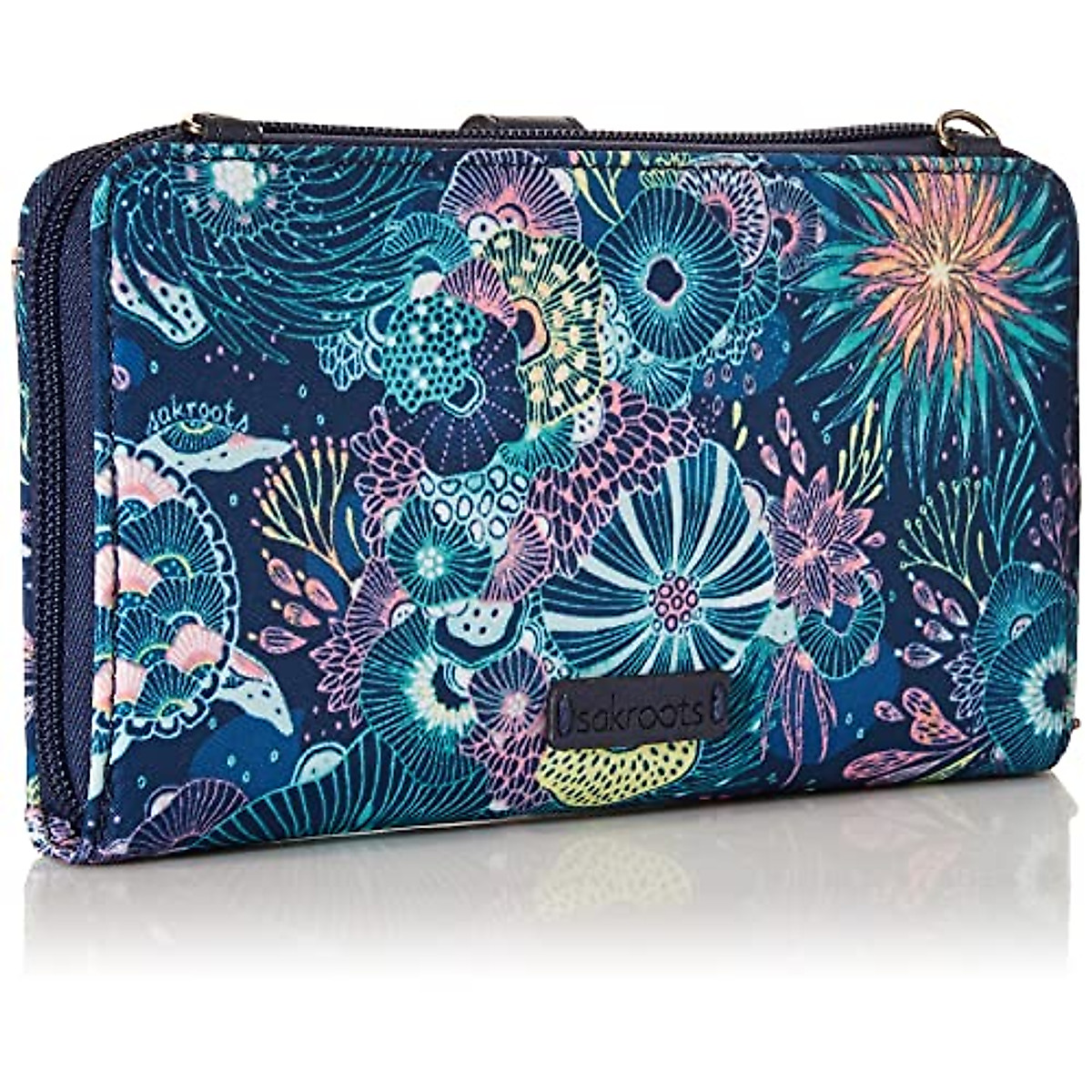 Sakroots womens Women's Eco-twill crossbody, Royal Blue Seascape, One Size US