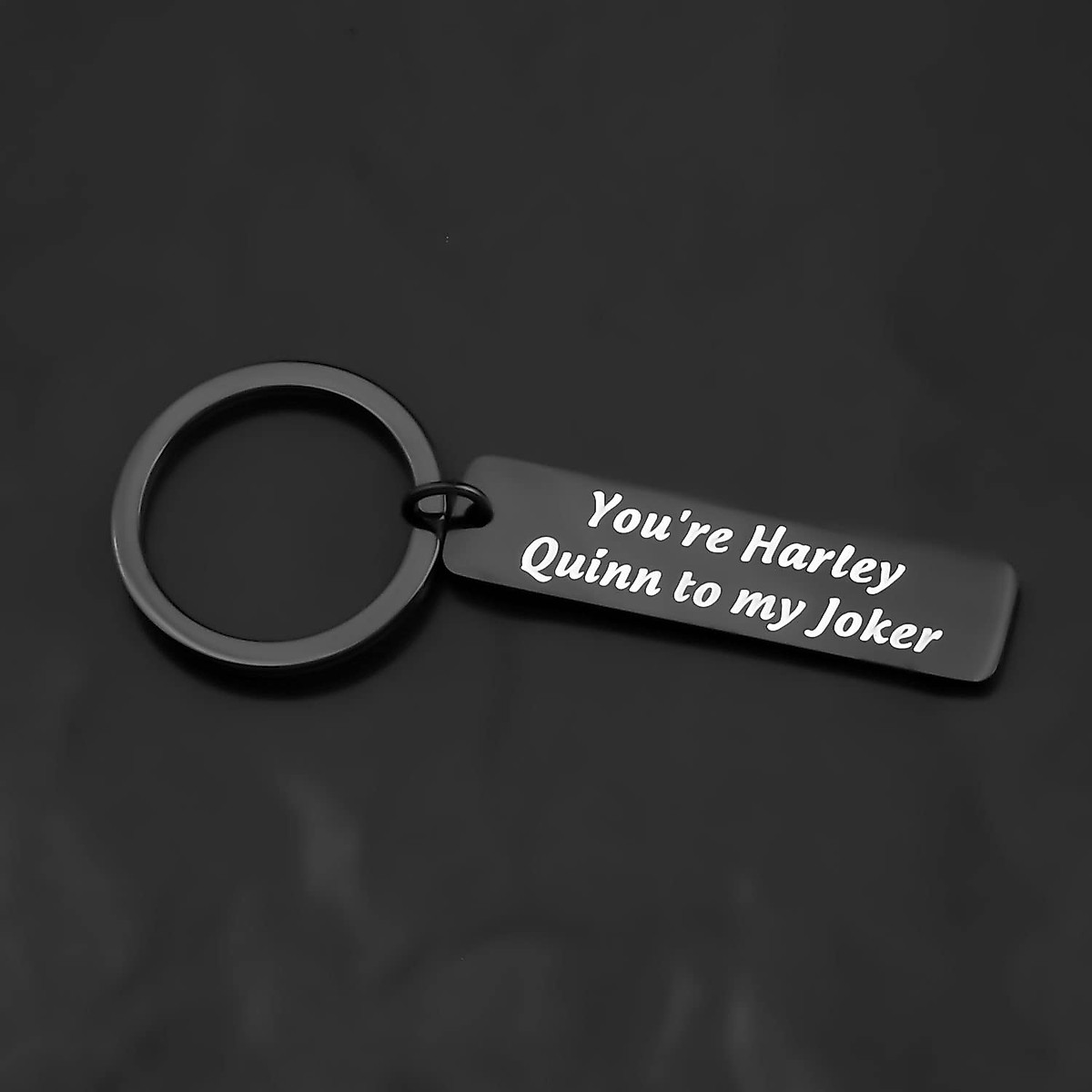 FOTAP Joker and Harley Quinn Jewelry You're Harley Quinn to My Joker Keychain Boyfriend Gift Girlfriend Gift Valentine's Day Gift (Joker Set Keychain-blk)