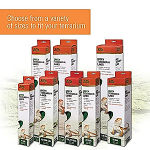 Zilla Reptile Terrarium Floor Liners Green 20L/29/37 Gallon, 11.75" x 29.5"