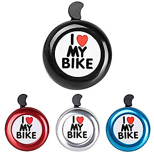 Ktdzone I Like My Bike Bell - Bicycle Bell - Loud Aluminum Bike Horn Ring Mini Bike Accessories for Adults Men Women Kids Bikes Red 1PC
