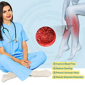 Iseasoo 3 Pairs Copper Compression Socks for Women&Men Circulation-Best for Running,Nursing,Hiking,Flight&Travel(L/XL)