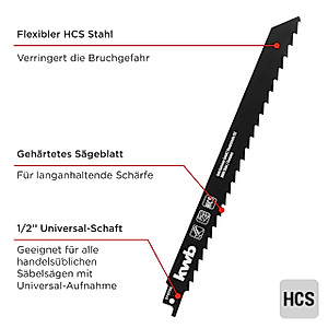 Bosch Reciprocating Saw Blades 2 piece, universal S1111K, length 228 MM