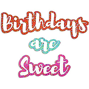 63 Piece Set Cupcake Cutouts for Bulletin Board and Student Birthdays, Classroom and Teacher Supplies