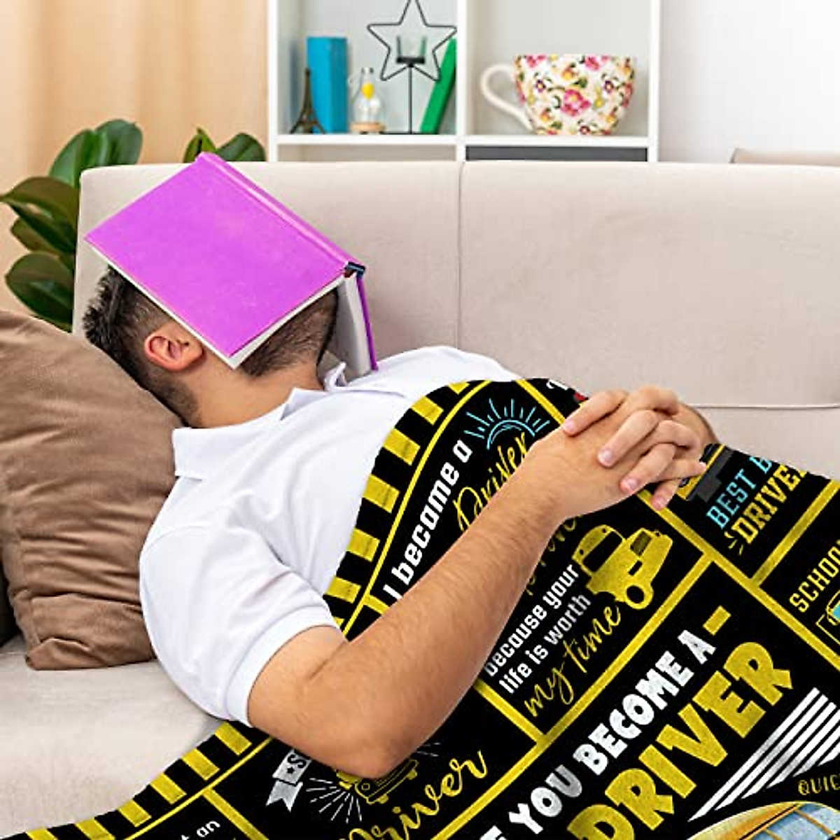 Bus Driver Appreciation Gifts School Bus Driver Gifts for Men Women Birthday Gifts for School Bus Driver Fathers Day Blanket Thank You for School Bus Driver Back to School Throw Blanket 60X50 inch