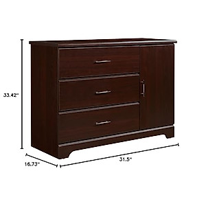 Storkcraft Brookside 3 Drawer Combo Dresser (Espresso) – Baby and Kids Bedroom Organizer, Nursery Chest, Storage Dresser With Drawers, Universal Design