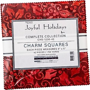 Lunn Studios Artisan Batiks Joyful Holidays 42 5-inch Squares Charm Pack Robert Kaufman CHS-1230-42