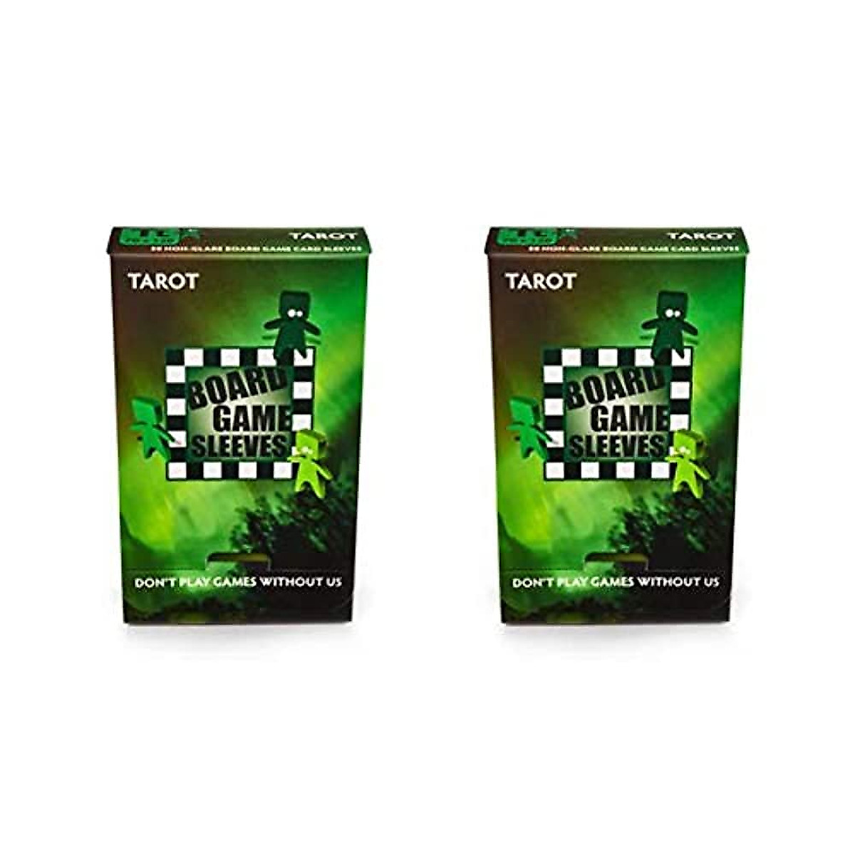 2 Packs Arcane Tinmen Non-Glare Board Game Sleeves 50 ct Tarot Size Card Sleeves Individual Pack