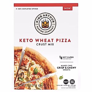 King Arthur Baking Keto Pizza Crust Mix, 1g Net Carbs Per Serving, Low Carb & Keto Friendly, 10.25 oz