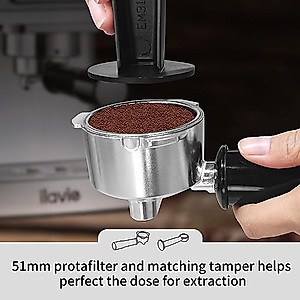 ILAVIE 20 Bar Espresso Machine, Stainless Steel Espresso Coffee Machine for Cappuccino, Latte, Espresso Maker for Home, Automatic Espresso Machine with Milk Steamer, 1.8L Water Tank, 1350W