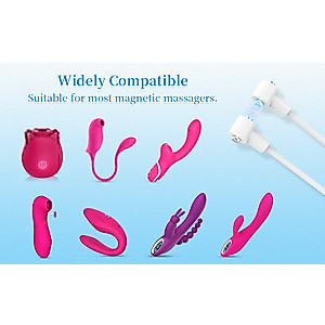Fast Charging Magnetic USB Cable Cord Universal Charger for Massager, Compatible with Power Bank, Phone Charger Adapter & Computer, Suitable for Most Magnetic Massagers