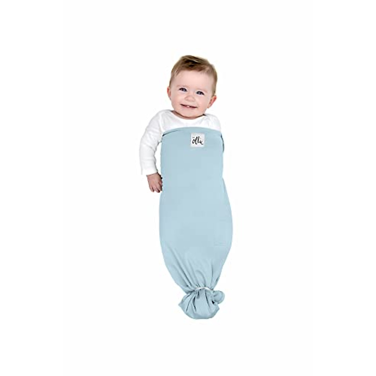 The Ollie Swaddle - Helps to Reduce The Moro (Startle) Reflex - Made from a Custom Designed Moisture-Wicking Material (Sky)