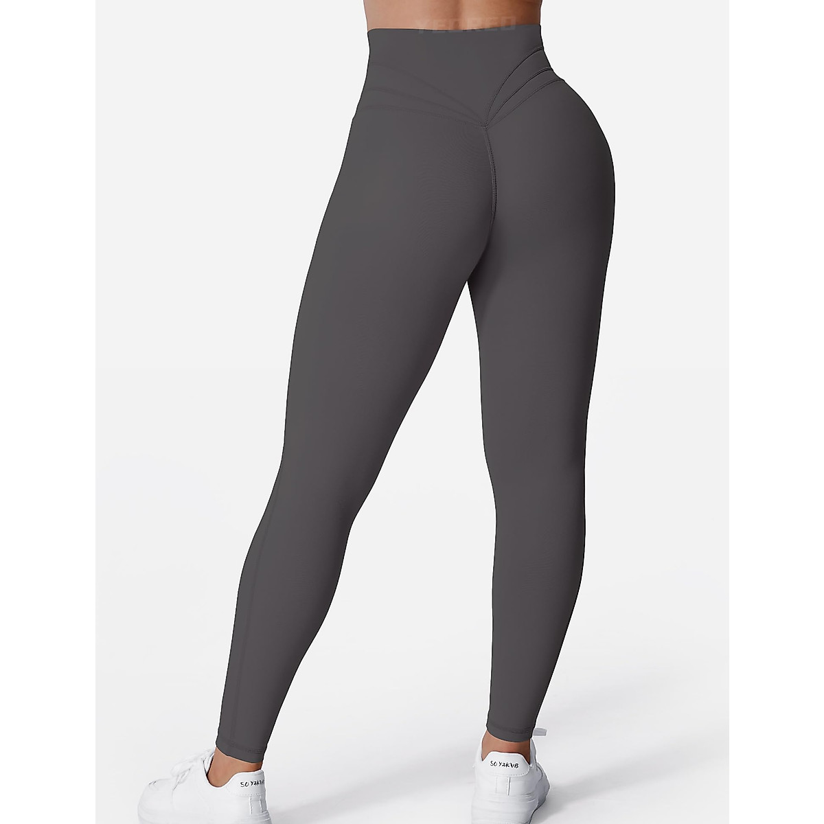 YEOREO Grace Workout Leggings for Women Butt Lifting Tummy Control High Waist Gym Yoga Compression Pants Dark Grey M