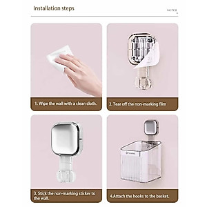 Glacier Pattern Suction Cup Shelf - Stylish Shower Caddy with Convenient Soap Dispenser，Elegant and Functional