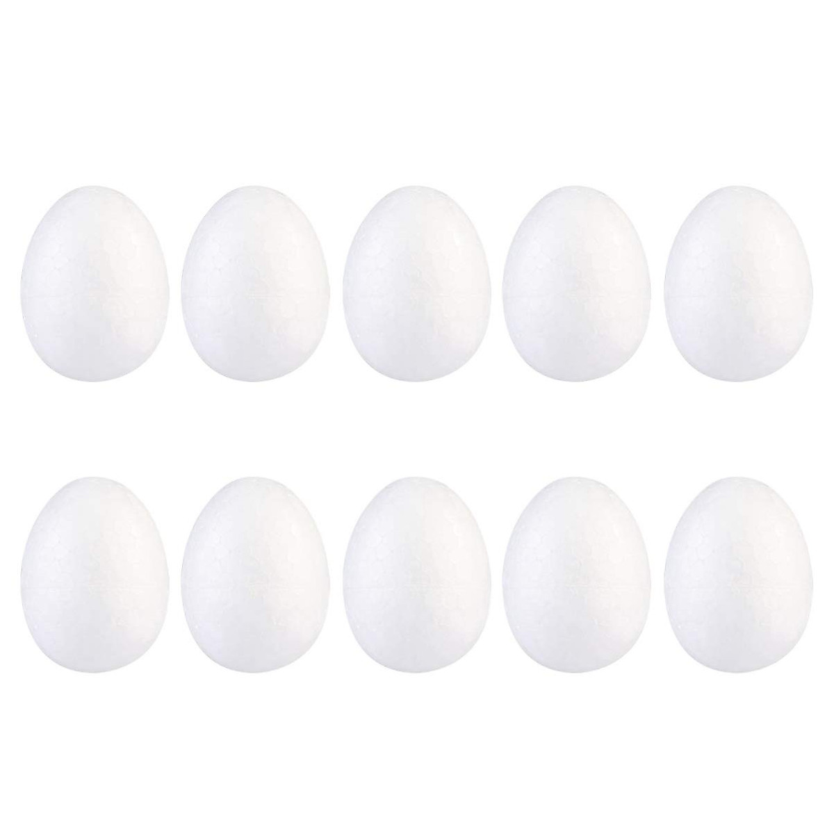 BESTOYARD 20pcs Easter Foam Eggs Styrofoam Polystyrene Egg Shapes Easter Egg Decorations Ornaments DIY Crafts 6cm White