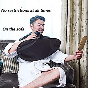 Upgrade Men Beard Shaving Aprons Cape Beard Trimming Bib Waterproof & Non-Stick Hair Catcher (Yellow)