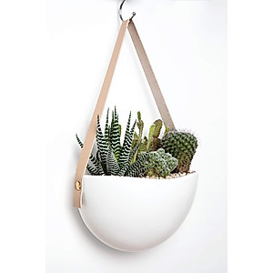 Mkono Wall Planter for Indoor Plants Ceramic Hanging Planter Holder Flower Pots for Succulent Air Plant Cactus Faux Plants Bathroom Living Room Office Porch Decor Set of 3 (Plant Not Included)